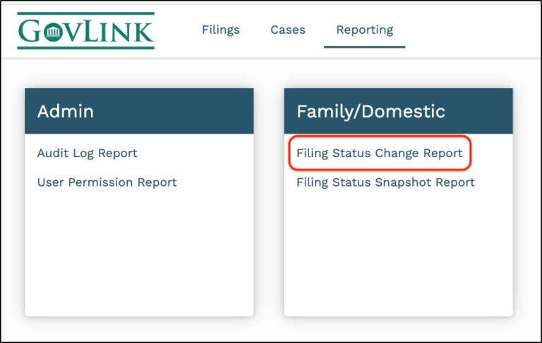 How to Generate a Filing Status Change Report – GovLink Support