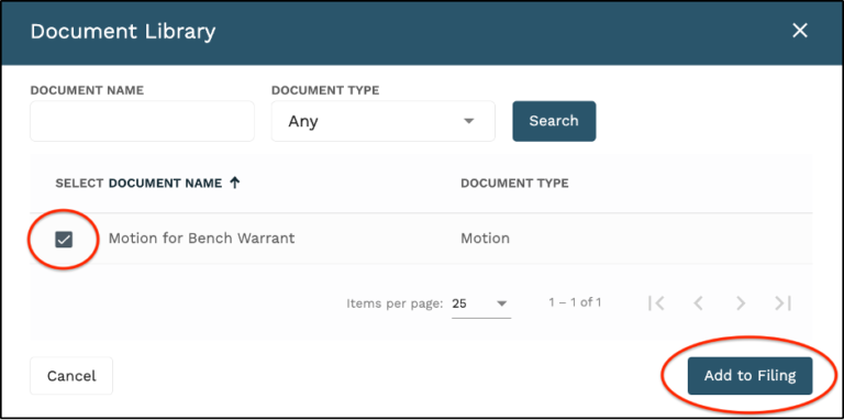 Add a Template to a Filing – GovLink Support