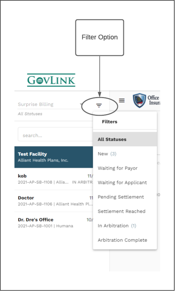 Tracking a Surprise Billing Applications – GovLink Support
