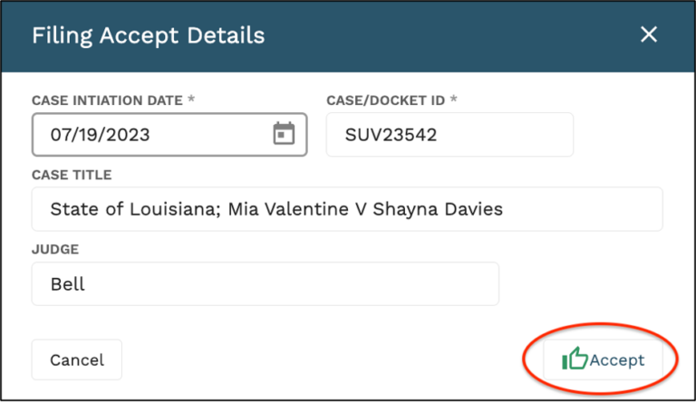 Manually Change a Filing Status to Accepted – GovLink Support