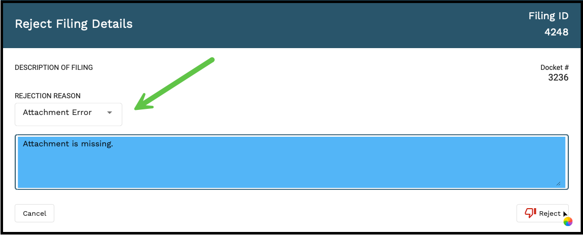Quick Guide: Rejecting a Submitted Document – GovLink Support